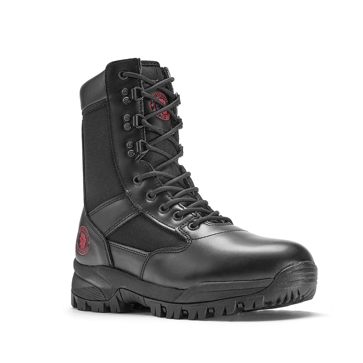 ROCKROOSTER Vega 8 inch Black Action leather Soft Toe Tactical Police ...