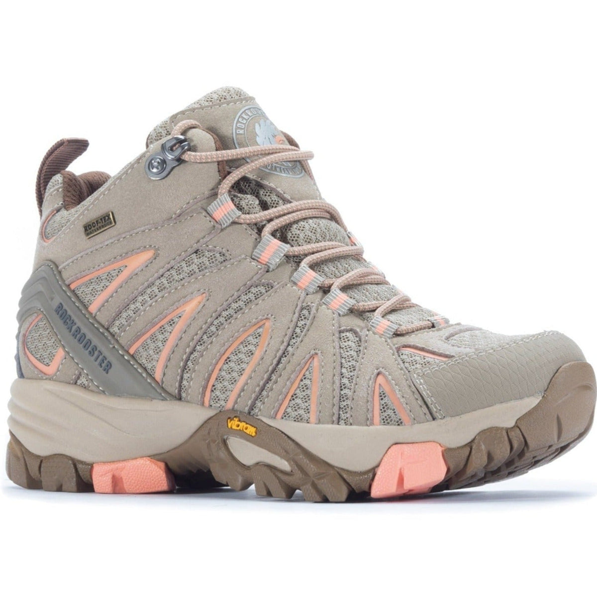 ROCKROOSTER Bedrock Women's Sand 6 Inch Waterproof Hiking Boots with V ...